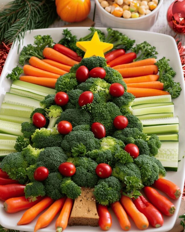 Joyful Festive Holiday Veggie Tree Recipe: A Cheerful Party Twist ...