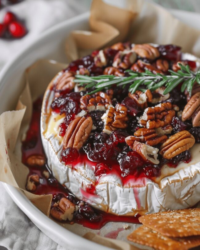 Oozy Cranberry Pecan Delight Baked Brie Recipe for Holiday Joy - Craft ...