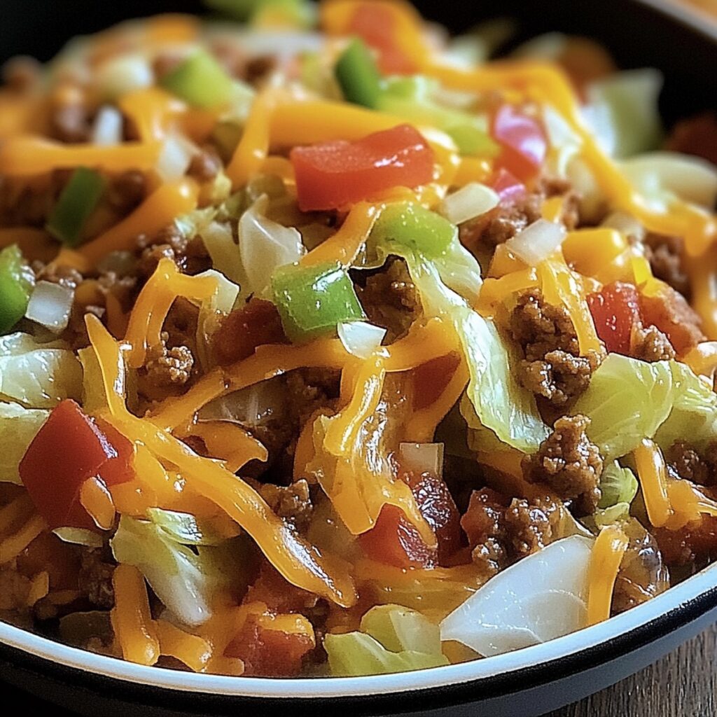 Quick & Tasty Ground Beef Taco Cabbage Skillet Recipe - Craft Meats