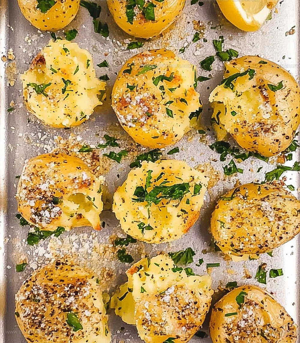 Smashed Potatoes Recipe With Golden Garlic Finish - Craft Meats