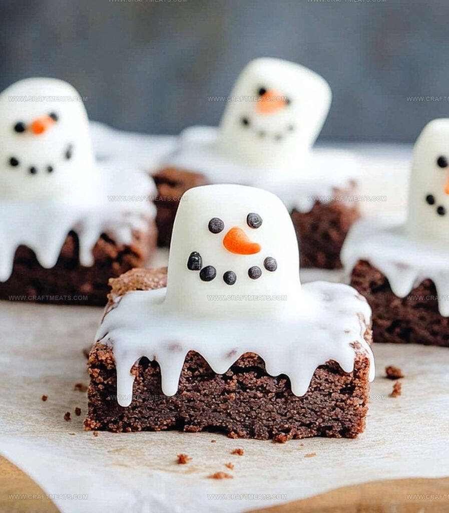Frosty's Meltdown: Adorable Melted Snowman Brownies Recipe - Craft Meats