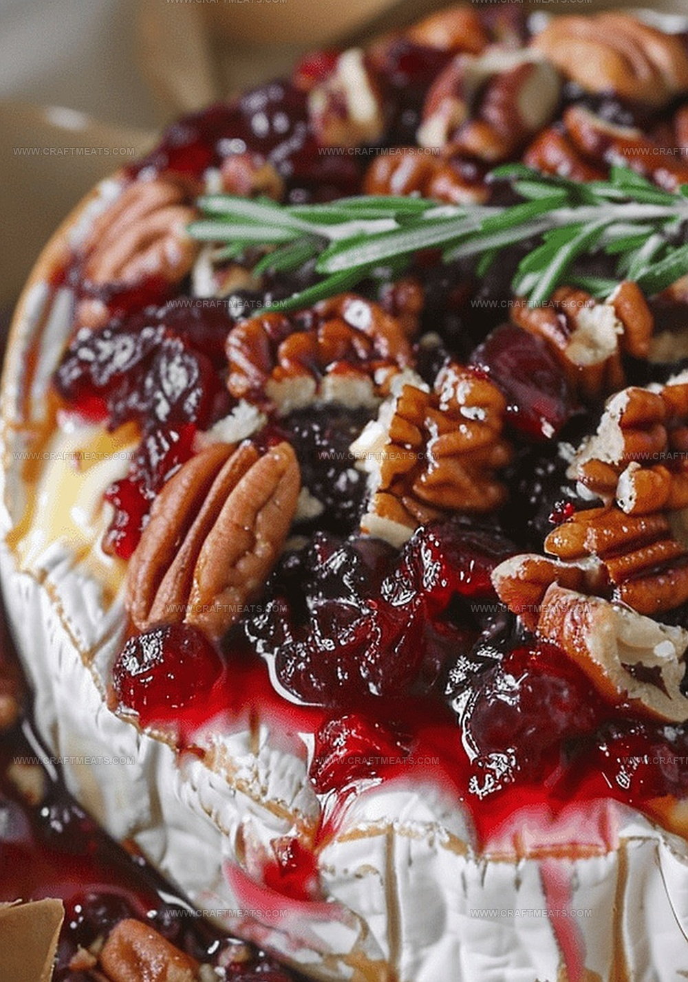 Oozy Cranberry Pecan Delight Baked Brie Recipe for Holiday Joy - Craft ...