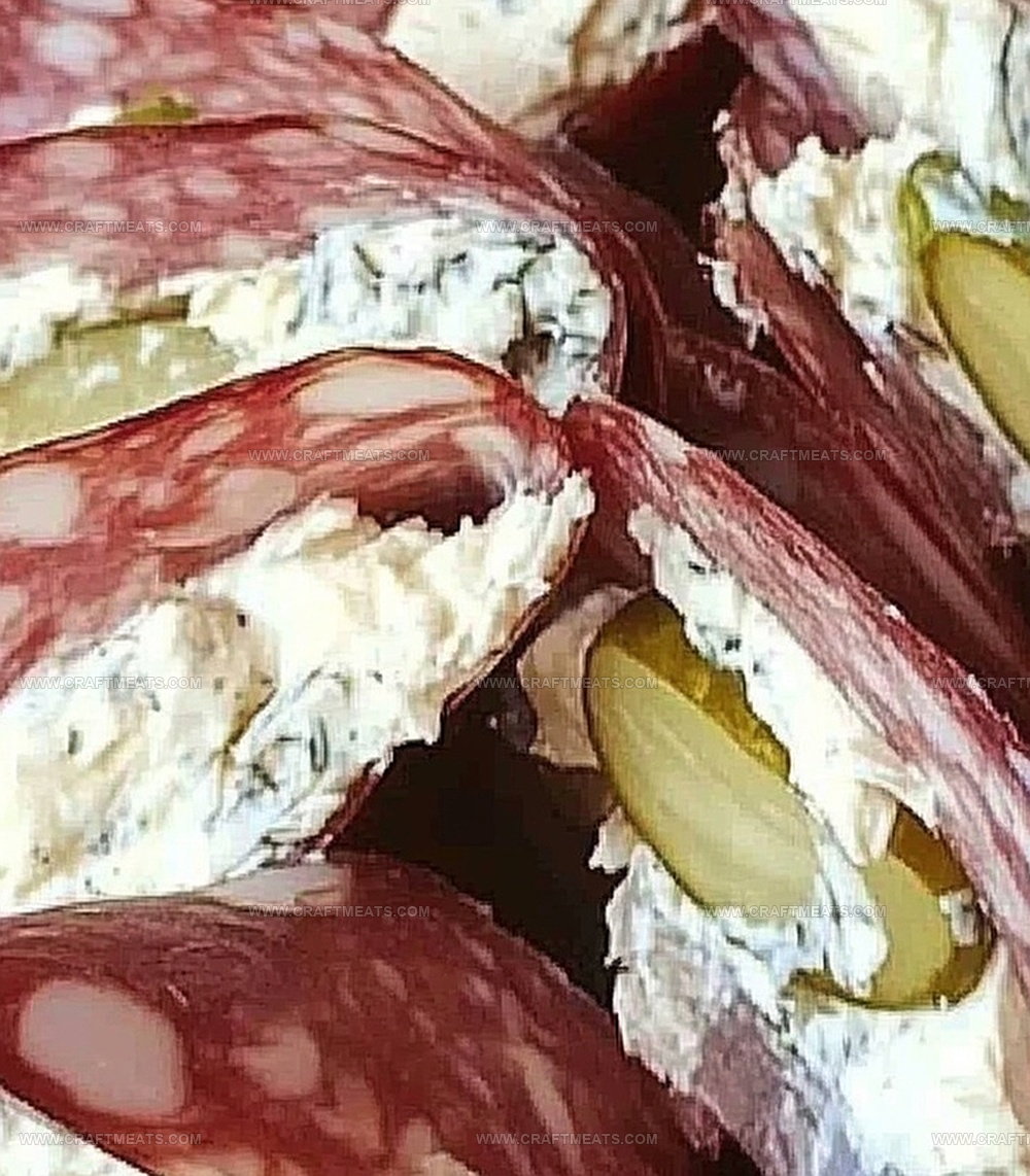 Creamy Salami and Pickle Roll-Up Recipe to Serve Cold - Craft Meats