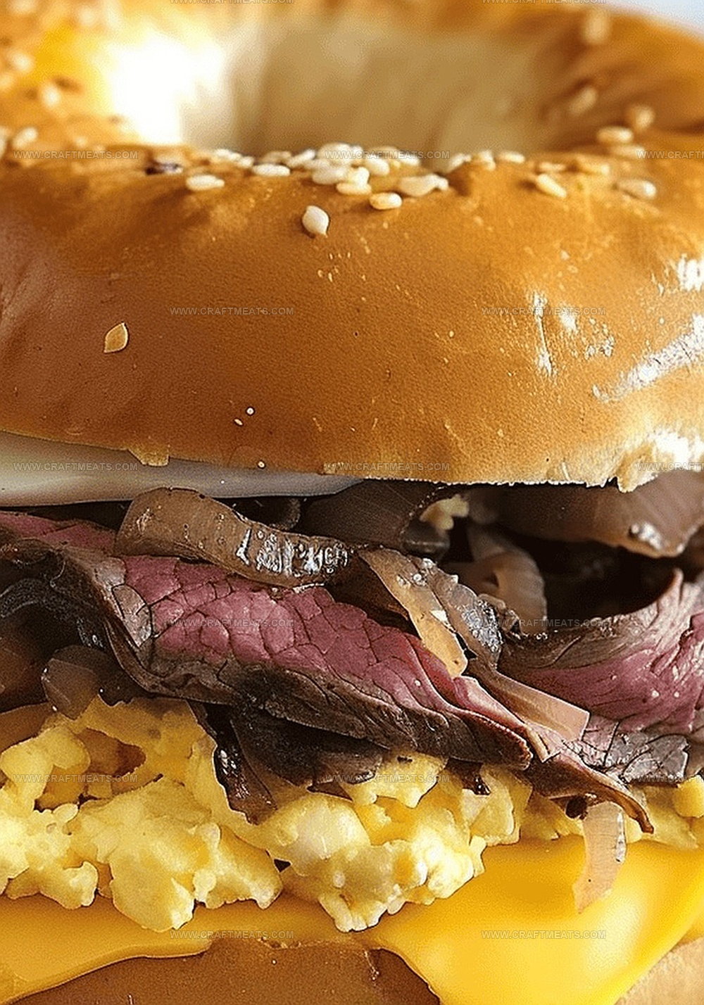 Steak and Egg Bagel Sandwich Recipe for Big Breakfasts - Craft Meats